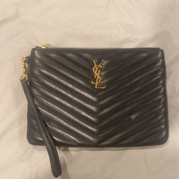 Yves Saint Laurent | Bags | Ysl Pouch With Wristlet | Poshmark